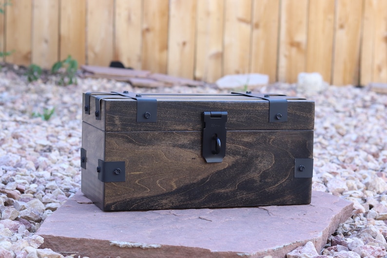 Personalized Treasure Box With Padlock and Skeleton Key / - Etsy