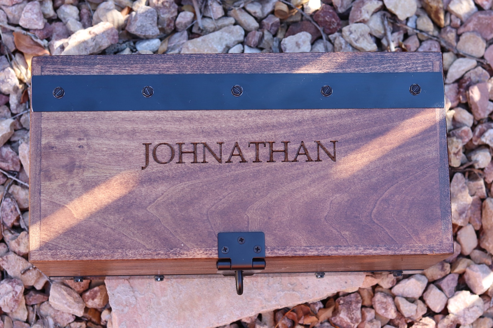 Large Treasure Chest Rustic Chest With Black Metal - Etsy