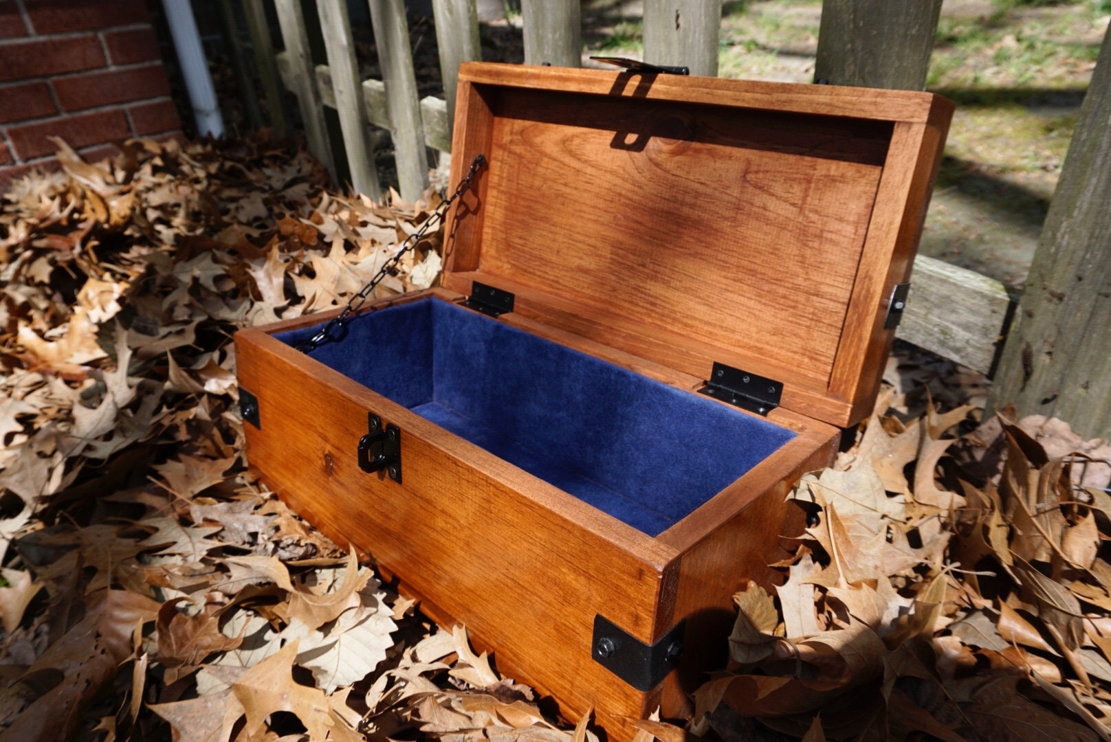 Wooden Treasure Storage Chest With Felt lining Kids Wooden | Etsy