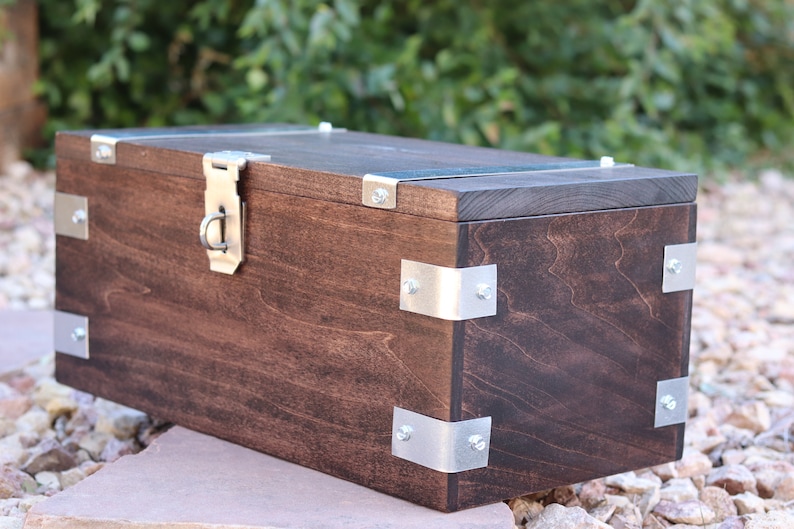 Wooden Keepsak Chest With Lock and Key Wooden Lockable | Etsy