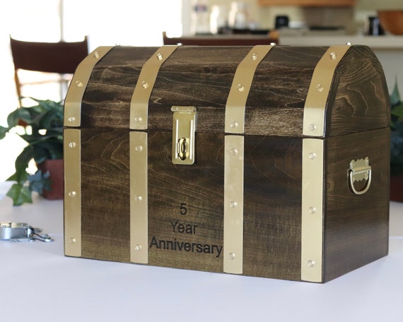 Large Wooden Box With Hinged Lid Family Heirloom Memory Box - Etsy