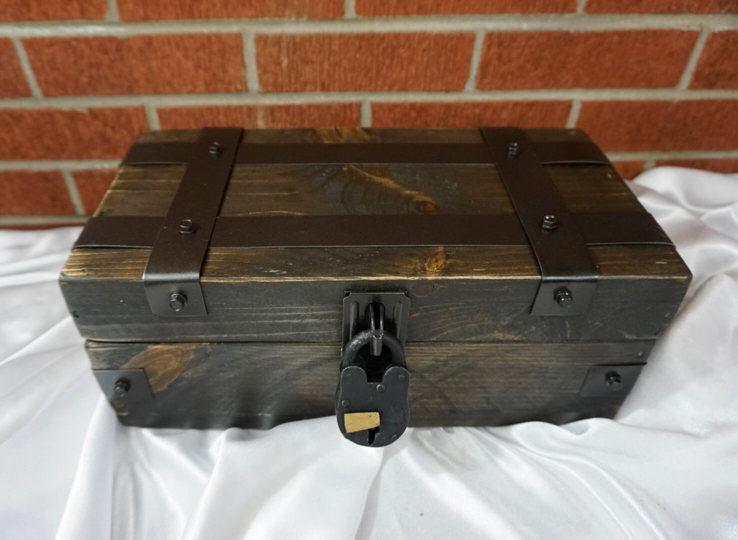 Personalized Treasure Box with Padlock And Skeleton Key / | Etsy