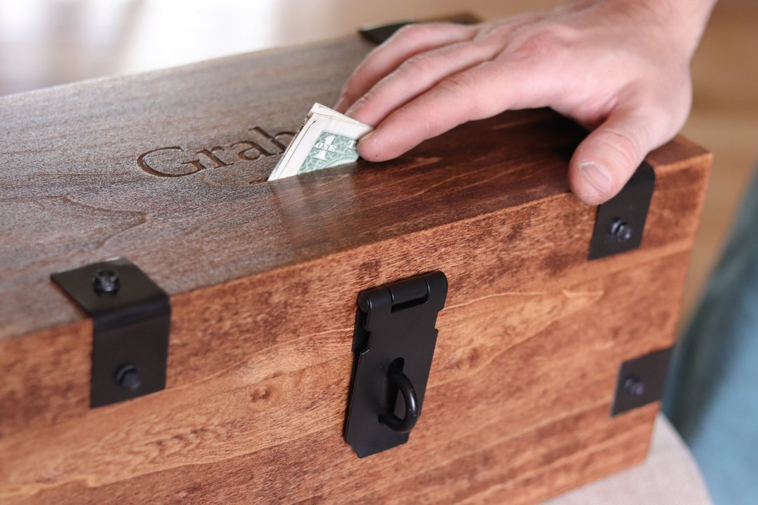 Child Wooden Piggy Bank Chest With Personalization - Heirloom Quality ...