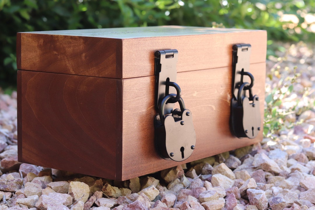 Personalized Double Lock Wedding Chest - Custom Engraved, Symbolic ...