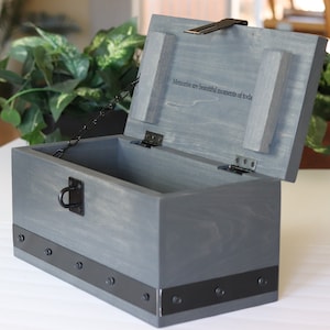 Engraved Wooden Treasure Chest: Rustic Pirate Trunk With Lock - Etsy