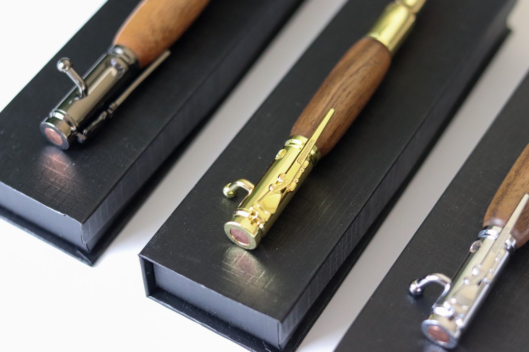 Handmade Walnut Bolt Action Wooden Pen, Sustainably Made, Unique Wood ...