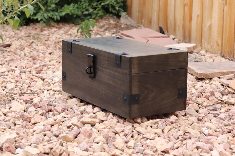 Lockable Wooden Treasure Chest: Handmade Pirate Box With Iron Lock - Etsy
