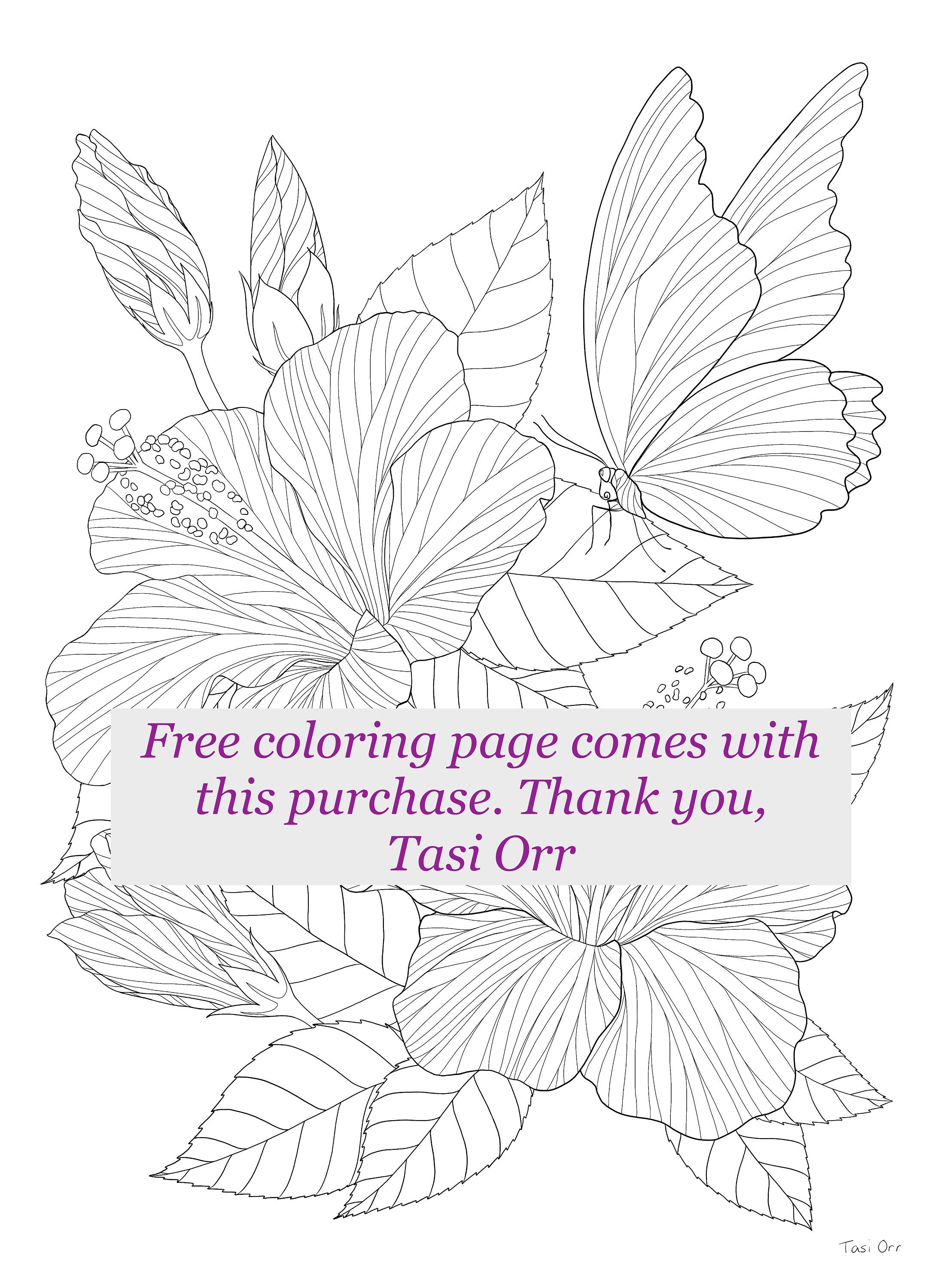 Polynesian Princess // Coloring Page // Digital Print for Instant ...