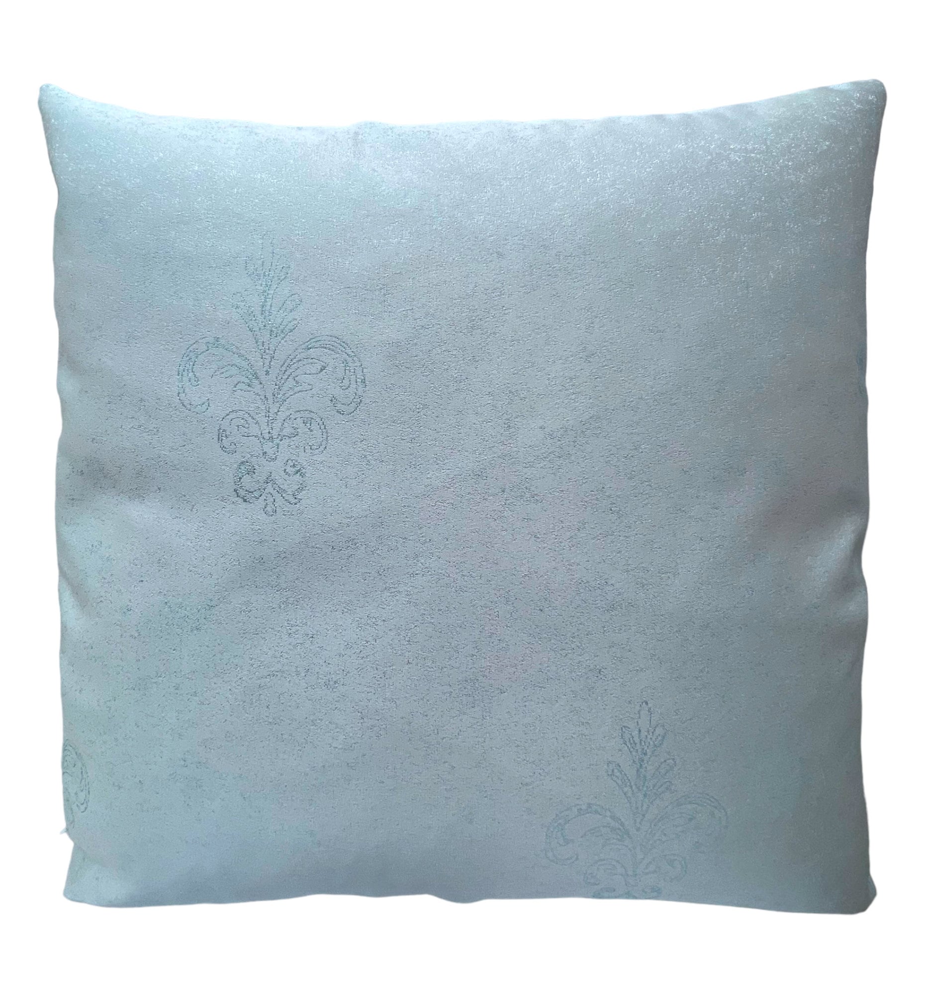 Set of 4 - Duck Egg Powder Blue French Embroidered Cushion Cover ...