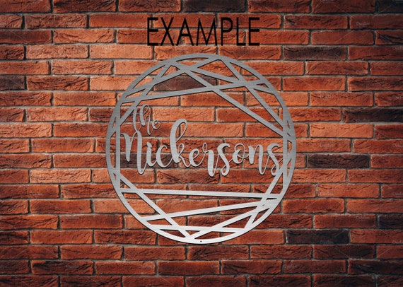 Abstract Monogram Circle Frame | Etsy