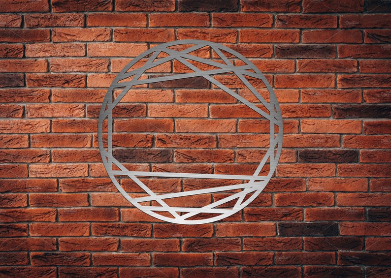 Abstract Monogram Circle Frame - Etsy