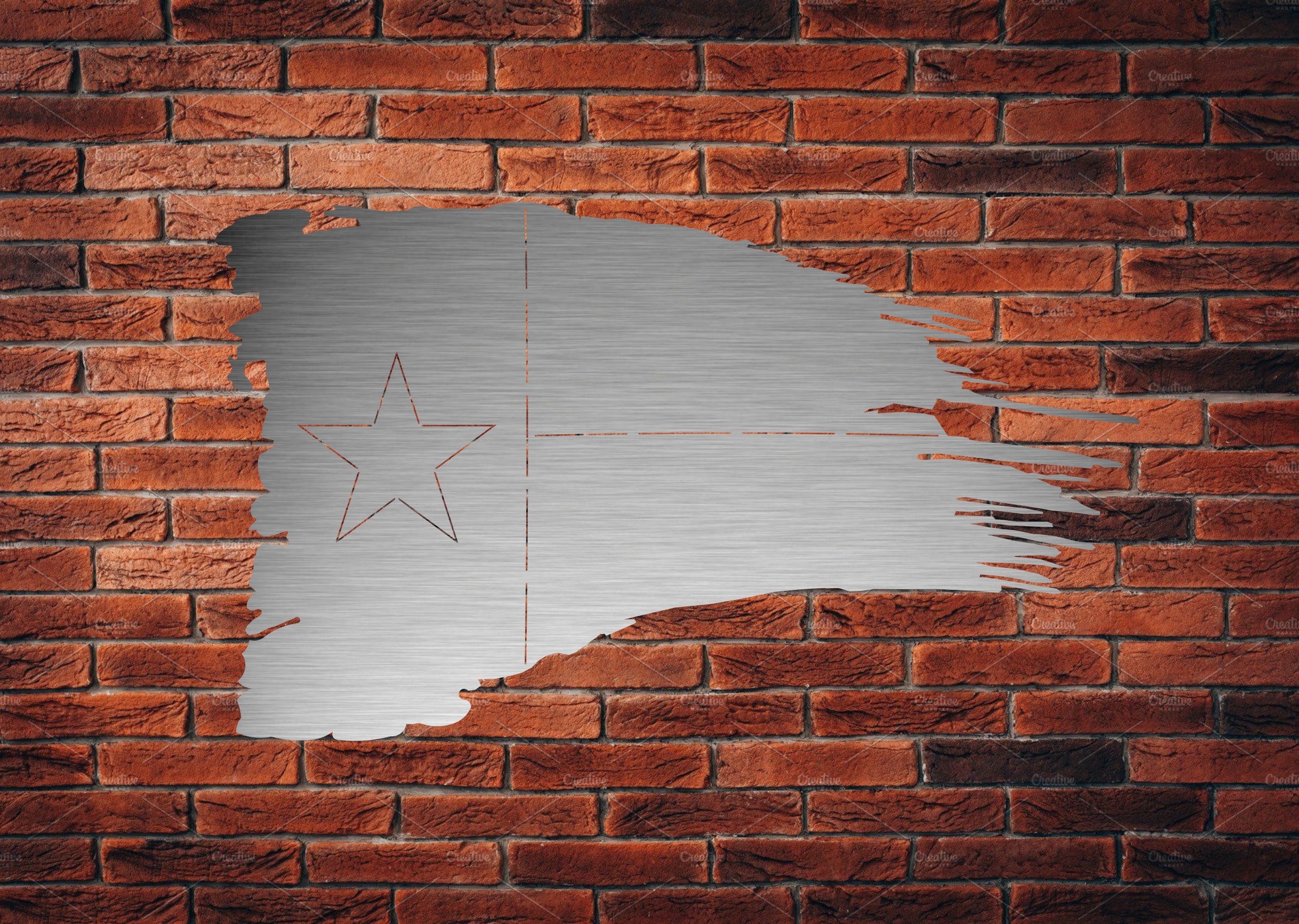 Tattered Texas Flag DXF - Etsy