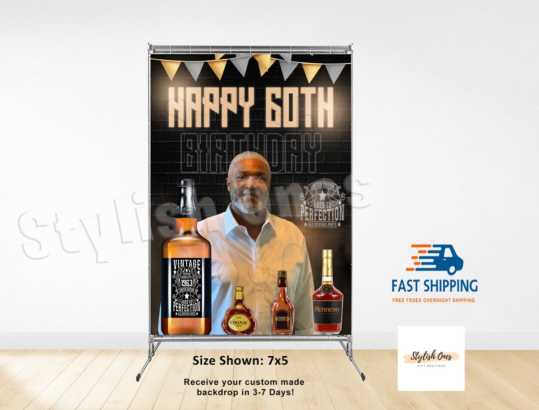 Custom Birthday Backdrop With Photo Personalized Step and - Etsy