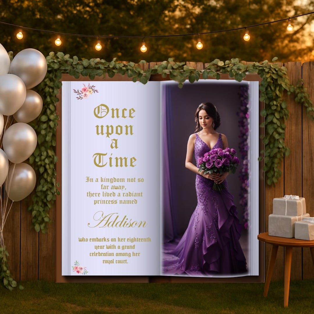 Custom Once Upon a Time Backdrop: Fairy Tale Party Decor - Etsy