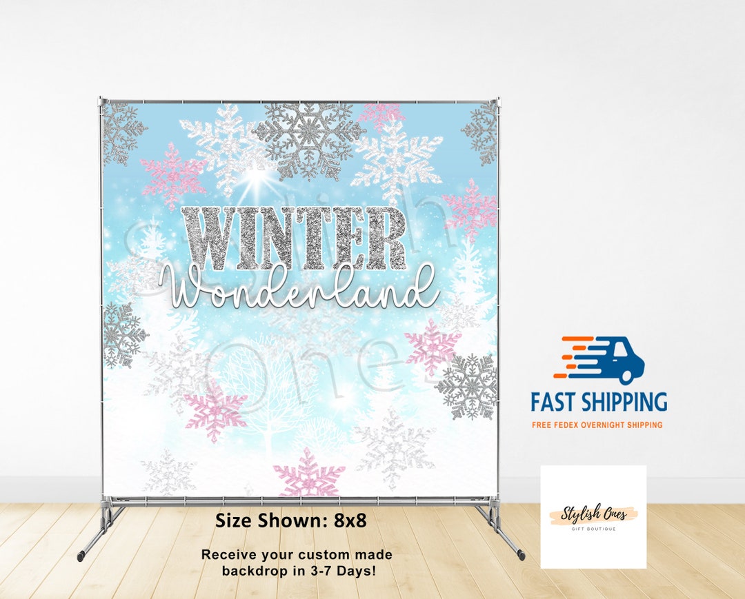 Winter Wonderland Backdrop Winter Onederland First Birthday Backdrop ...