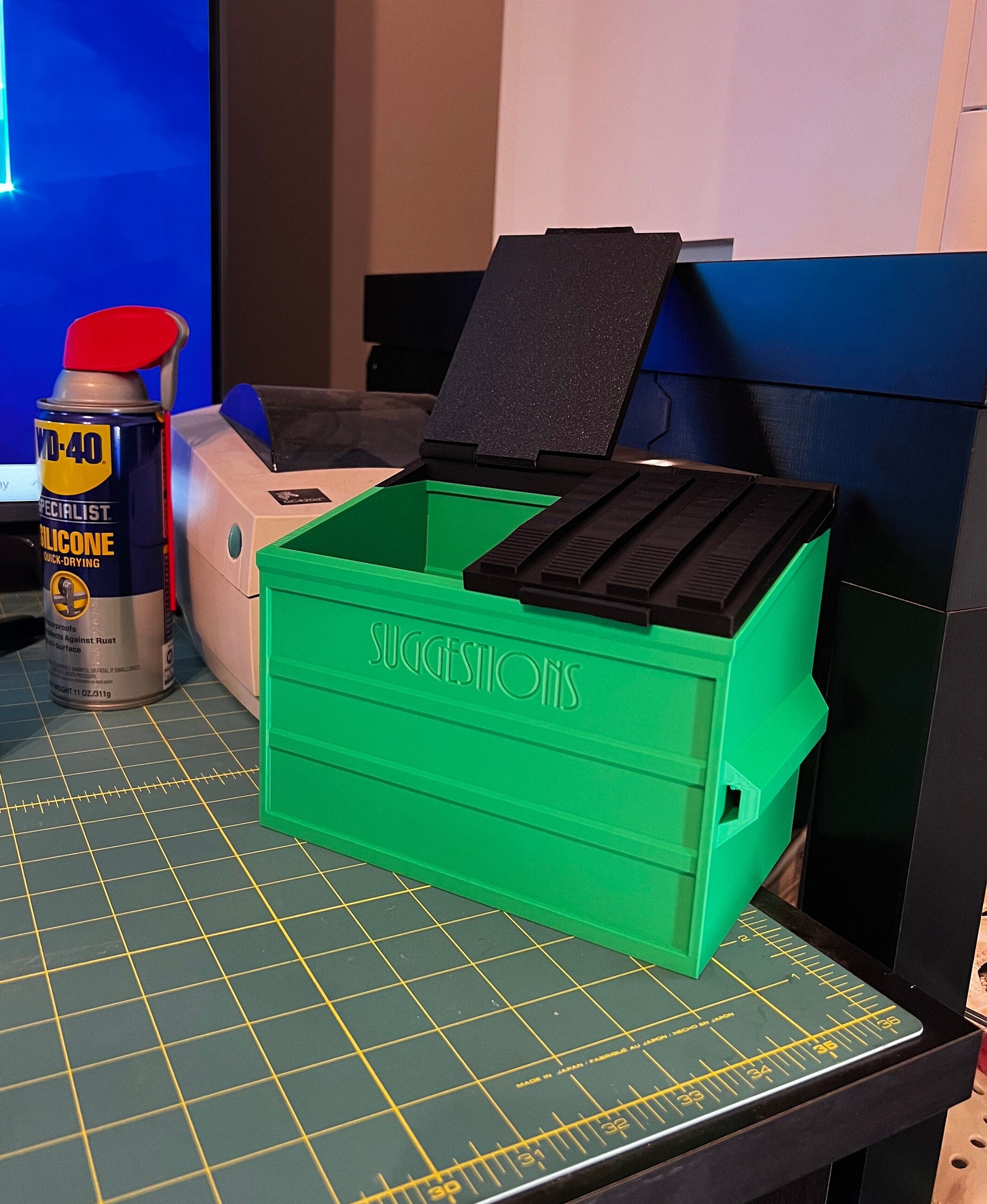 3d-printed Mini Desktop Dumpster: Stylish Organizer for Office - Etsy