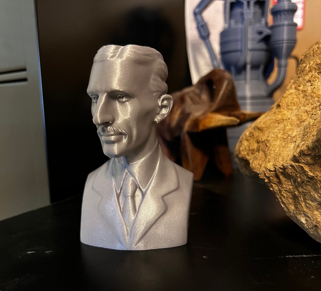 Nikola Tesla Bust: Artful Innovation for Your Space - Etsy