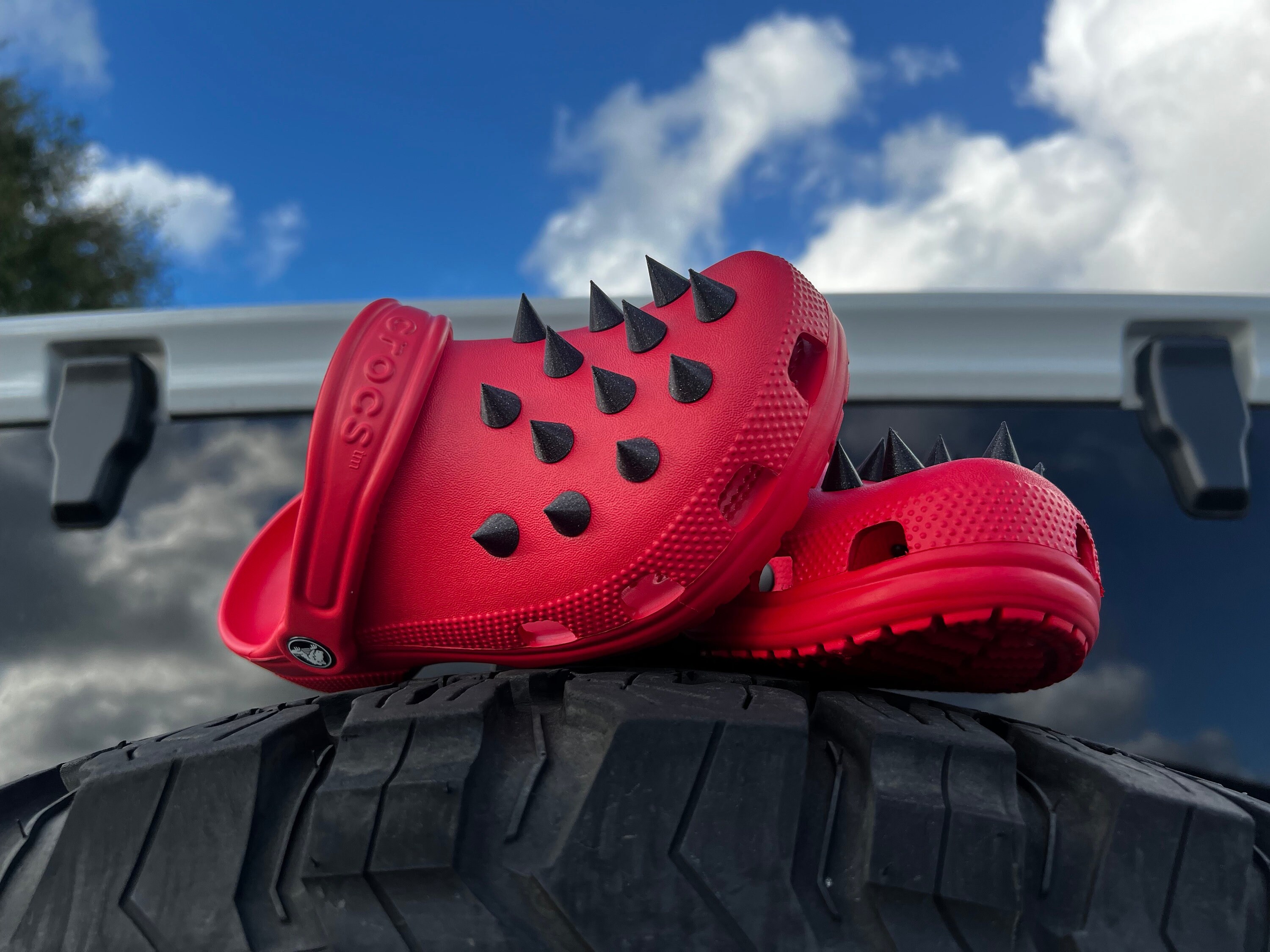 Customizable 3D Printed Spiked Croc Shoe Charms Stylish Shoe ...