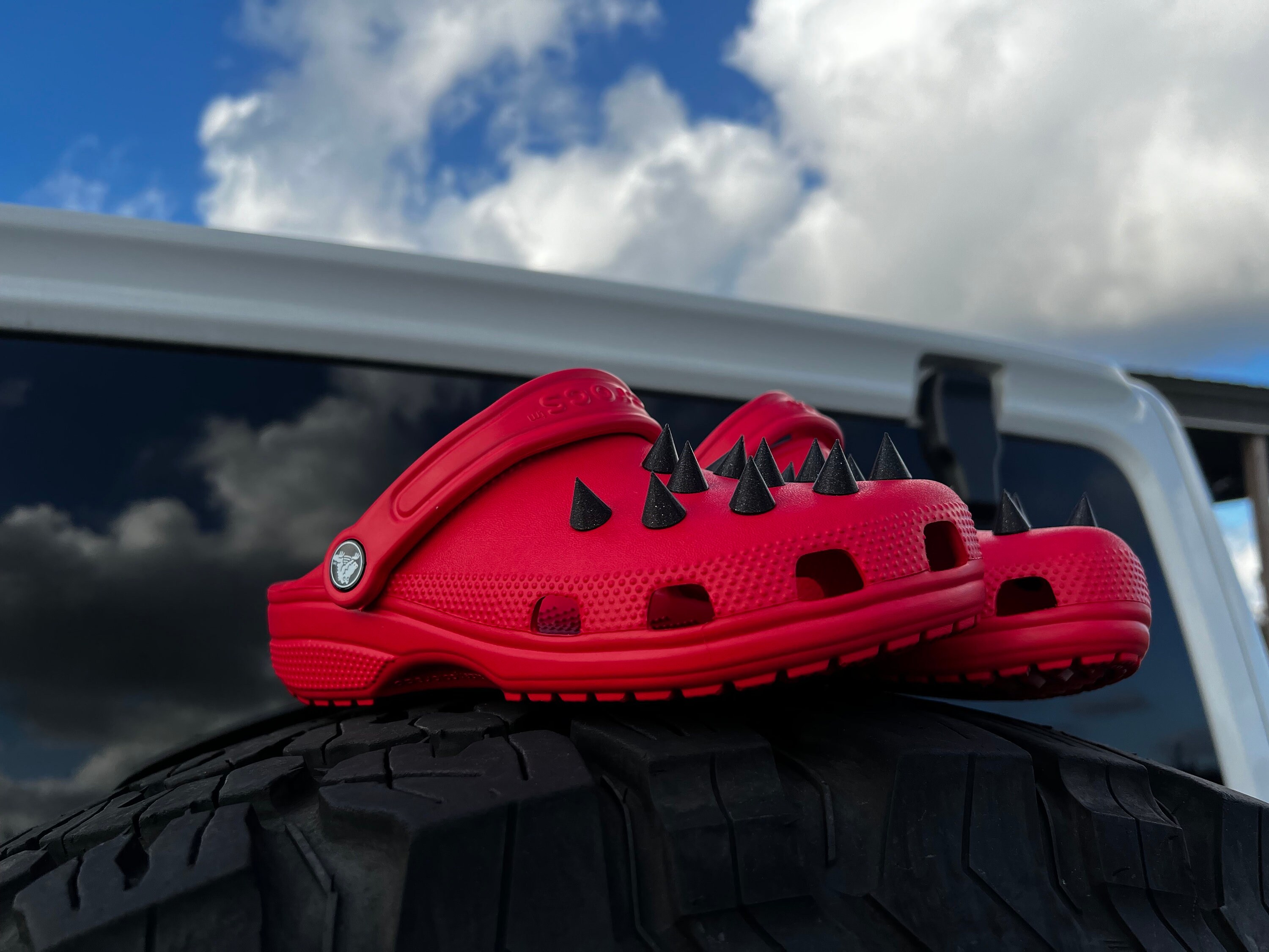 Customizable 3D Printed Spiked Croc Shoe Charms Stylish Shoe ...