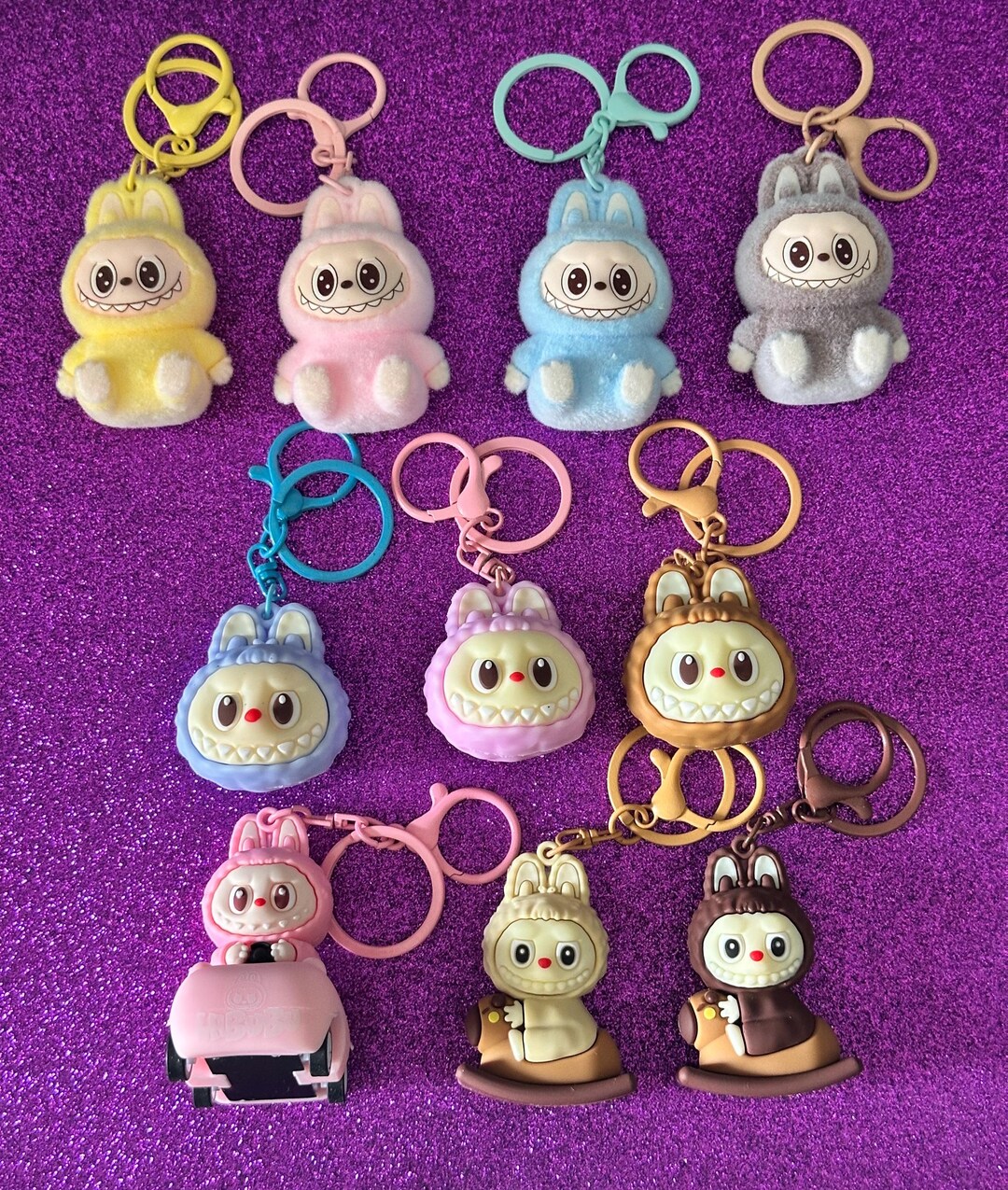 Labubu Keychains - Purse/bag Accessory - Ugly Monsters- Plush, Rubber ...