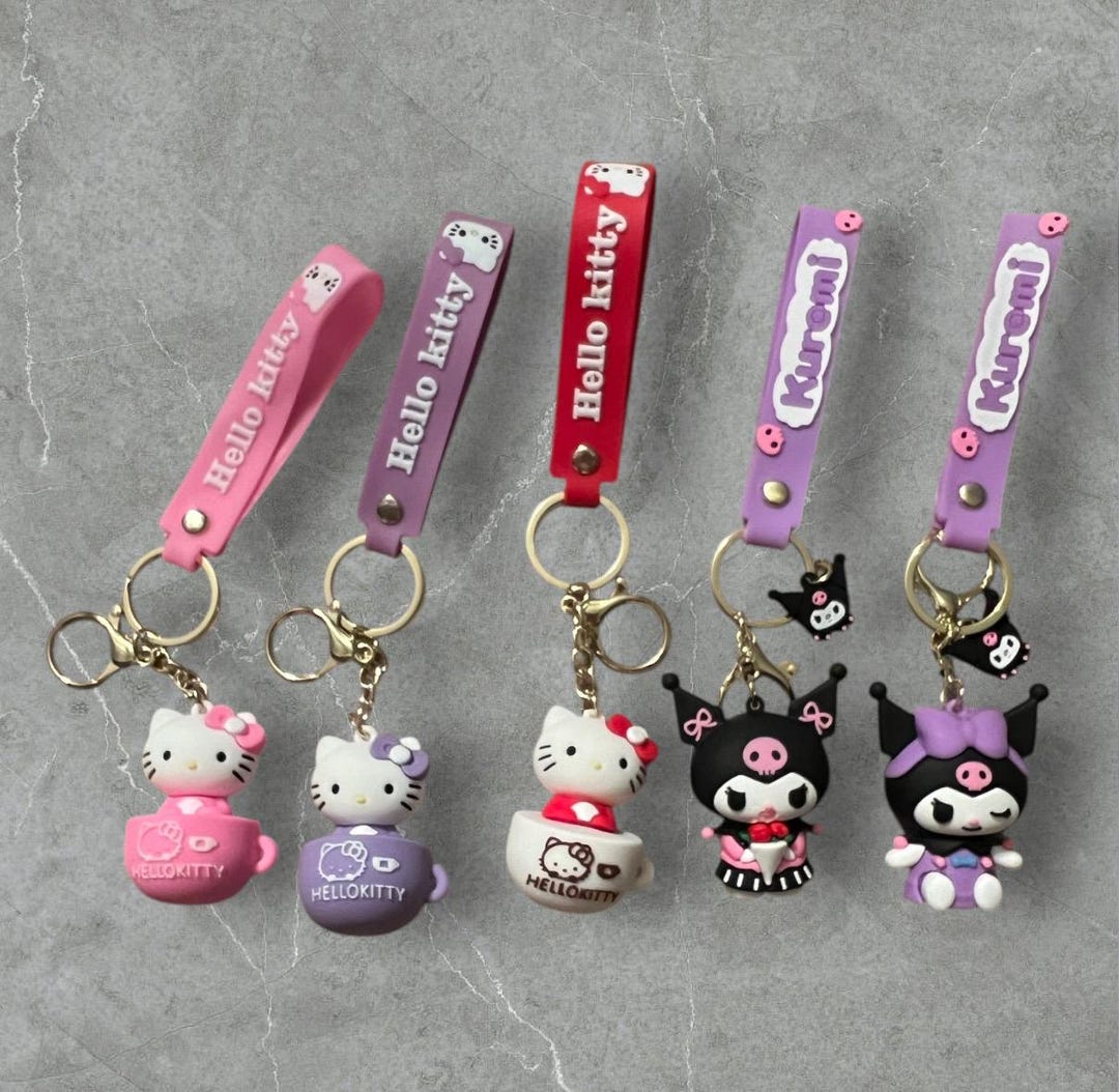 Hello Kitty and Kumori Keychains Purse/bag Accessory Hello Kitty and ...