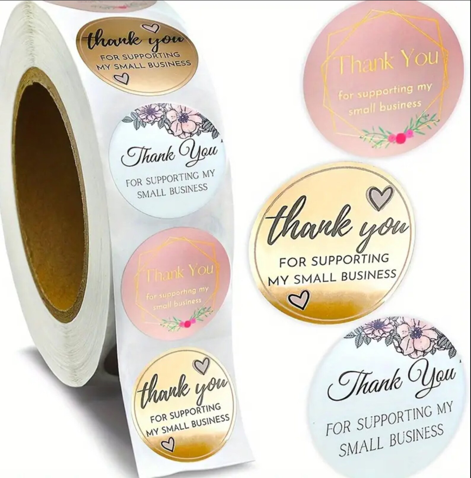 Thank You Stickers 1 Inch Choose Your Style and Quantity Small Business ...