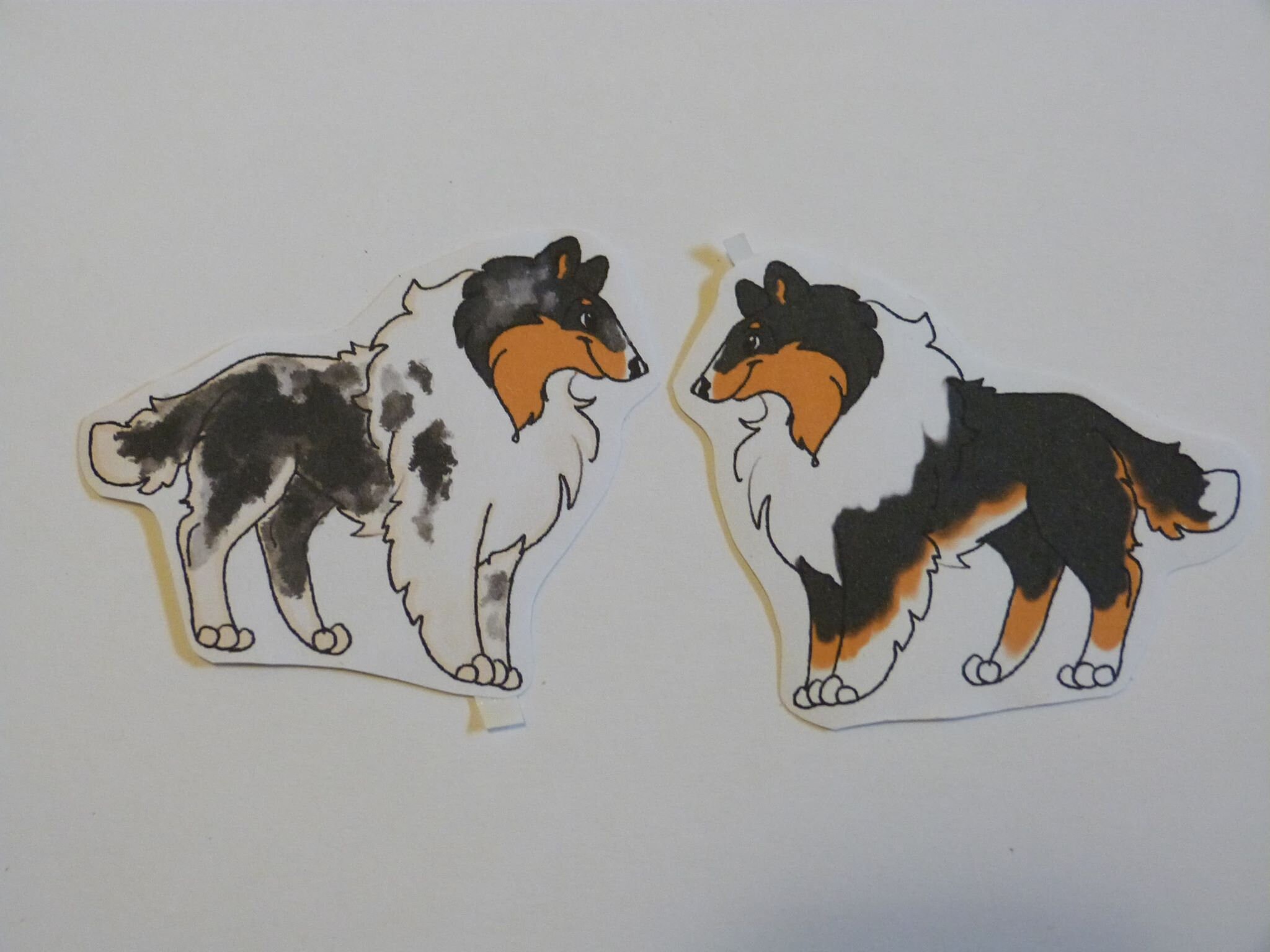 Full Set Rough Collie Stickers Handmade Stickers Dog | Etsy
