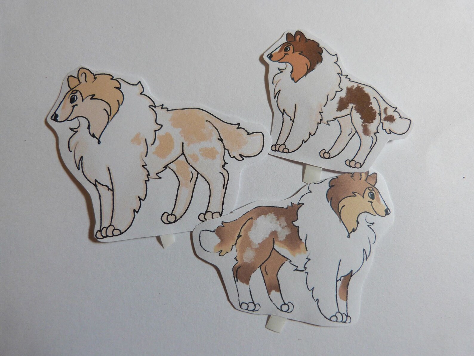 Full Set Rough Collie Stickers Handmade Stickers Dog | Etsy