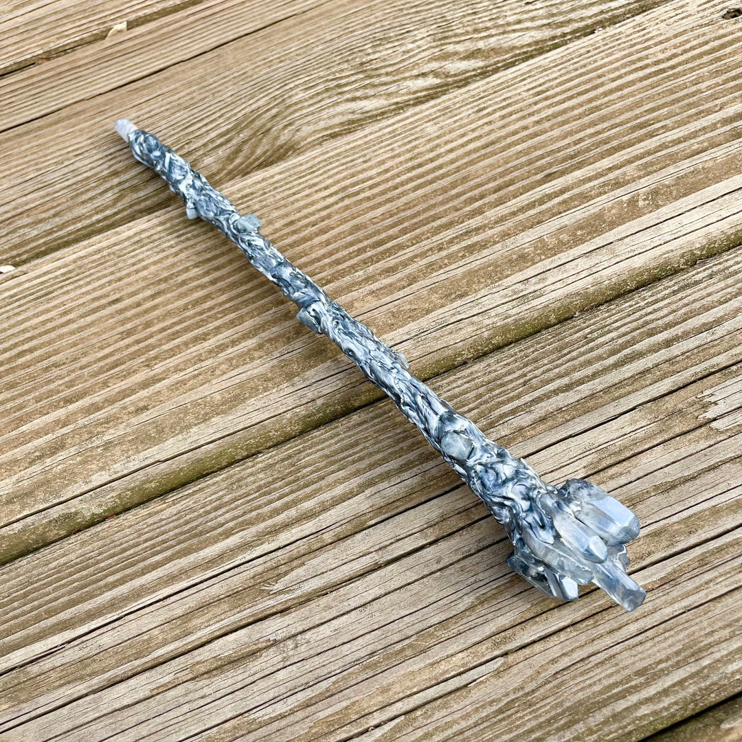 Gray Aura Quartz Wand, 12-13", for Magick, Cosplay, Renaissance ...