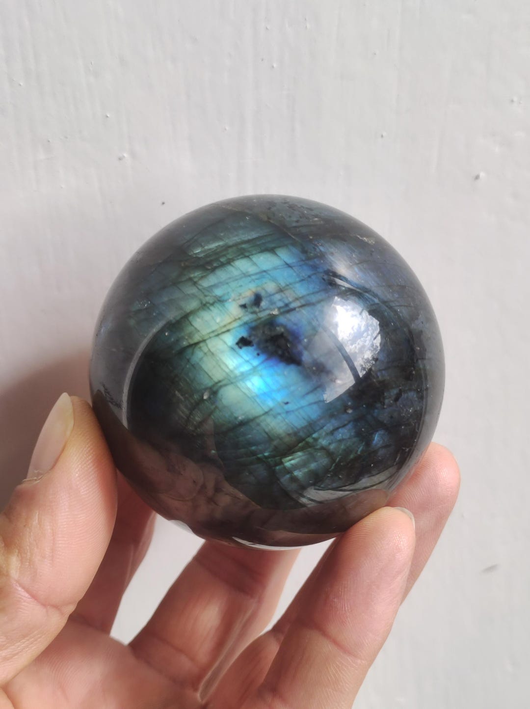 Labradorite Gemstone Ball Decoration Sphere Massage Crystal Play Ball ...