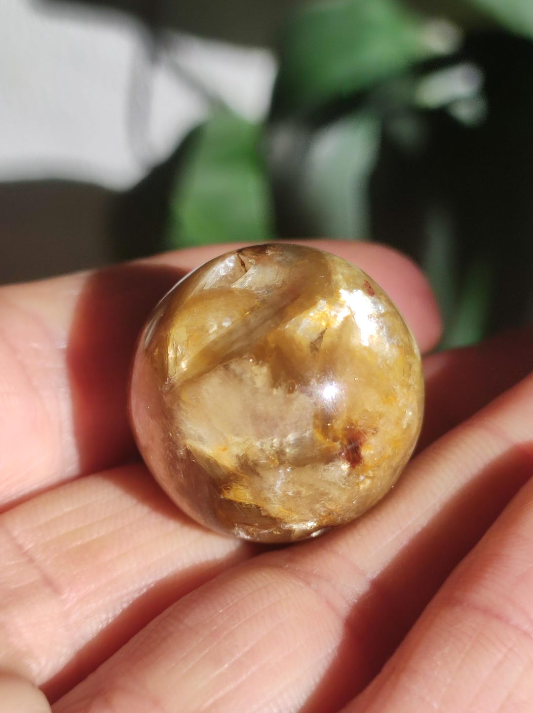 Muscovite / Golden Mica Glimmer - Gemstone Ball Yellow Natural Healing ...