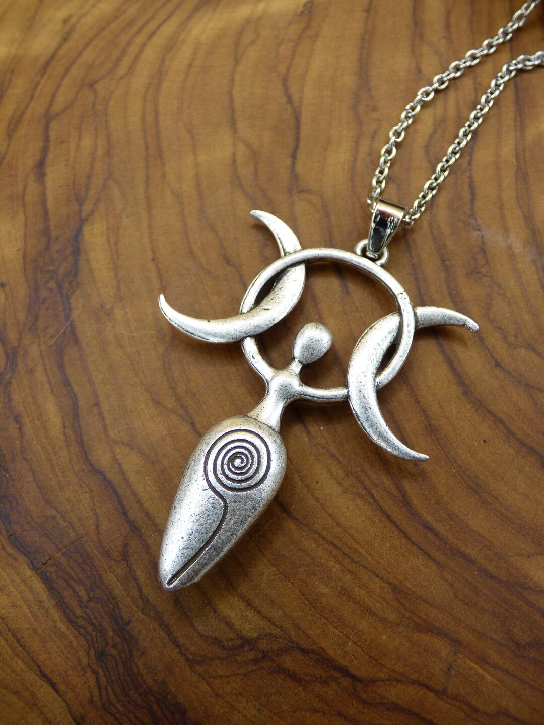 Moon Goddess Spiral Pendant Necklace ~ Women's Cycle Protection ...