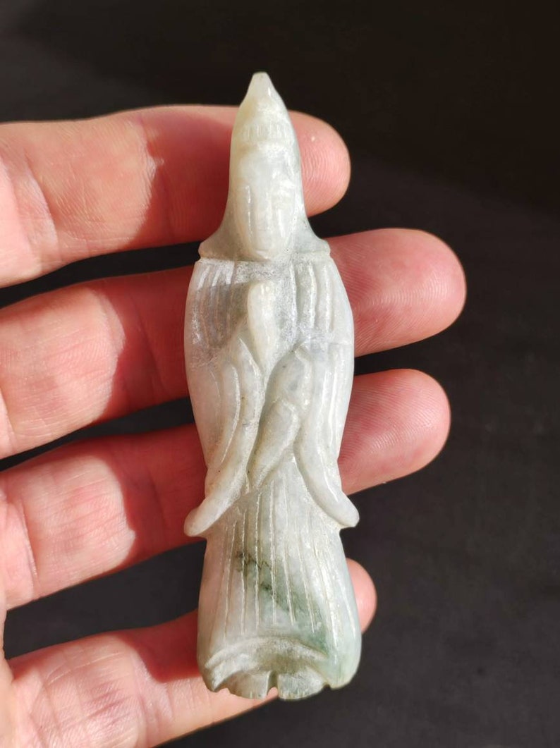 Buddha ~ Jade (burma) Monk Woman Meditation Figure ~ Magical Gemstone ...