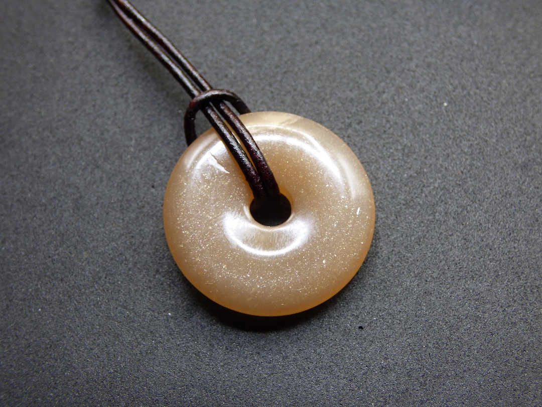 Red Moonstone Donut Gemstone Necklace HIPPIE GOA Boho Ethnic Natural ...