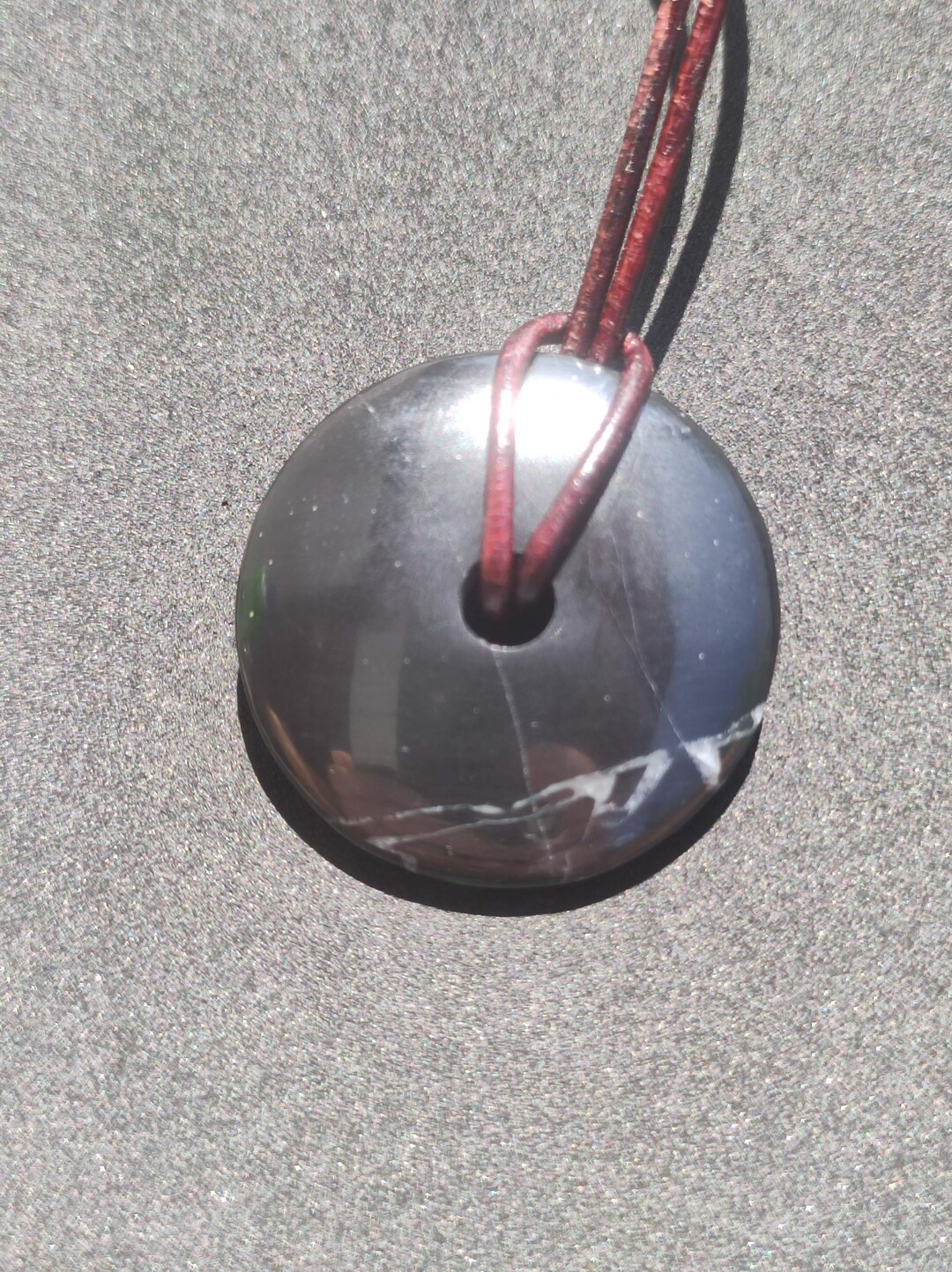 Midnight Lemurian Jade Black / Black Jade Pyrite Inclusions Donut ...