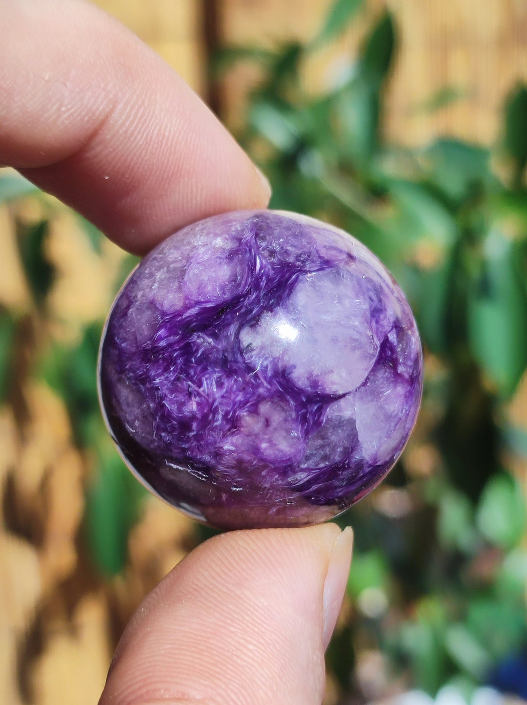 AAA Charoite *rarity* Sphere Ball ~ Gemstone Decoration Sphere Crystal ...