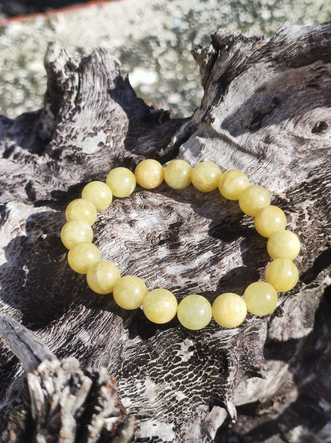 10 Mm Beryl Heliodor Yellow Gold AAA Gemstone Bracelet, Rare, Elegant ...