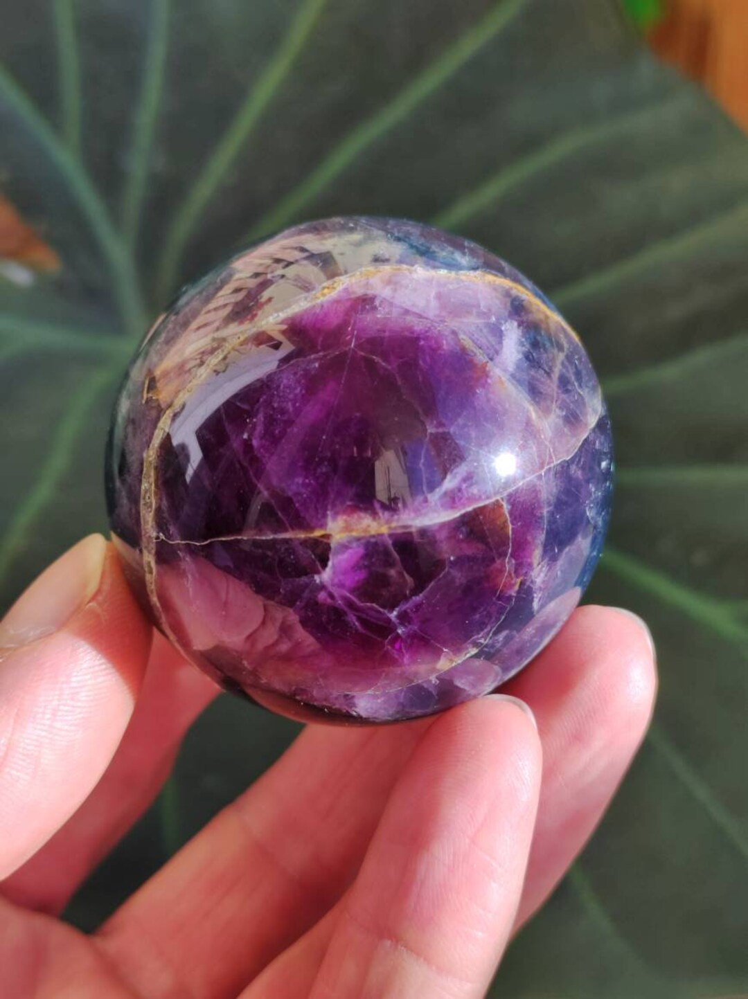 Fluorite Rainbow Magic Gemstone Ball Massage & Decoration Sphere ...