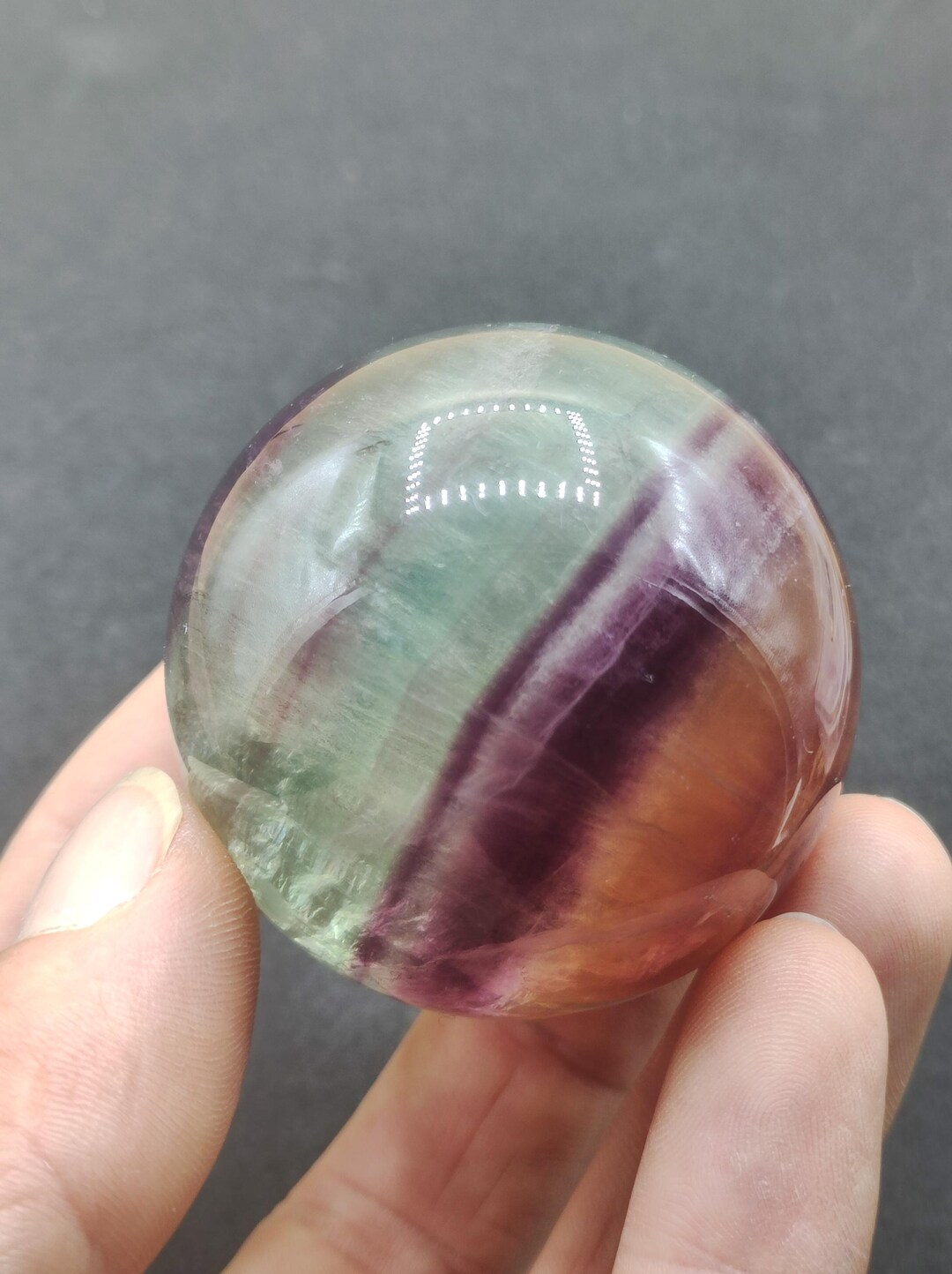 Candy Fluorite Rainbow Gemstone Ball Decoration Sphere Massage Crystal ...
