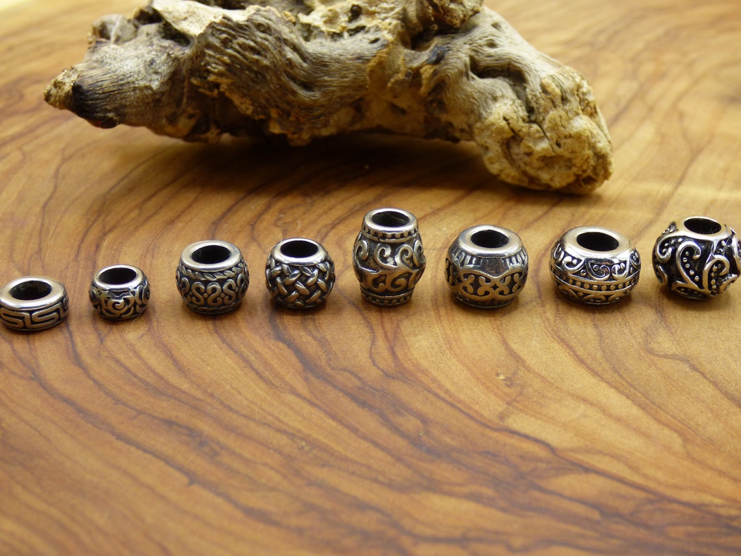 Stainless Steel Dreadlock Beads Beard Beads Breads Dreads HIPPIE GOA ...