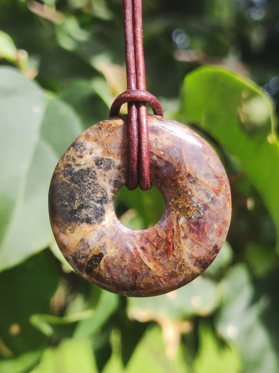 Pietersite Brown Gold Blue Gemstone Necklace Rarity Rare Protection ...