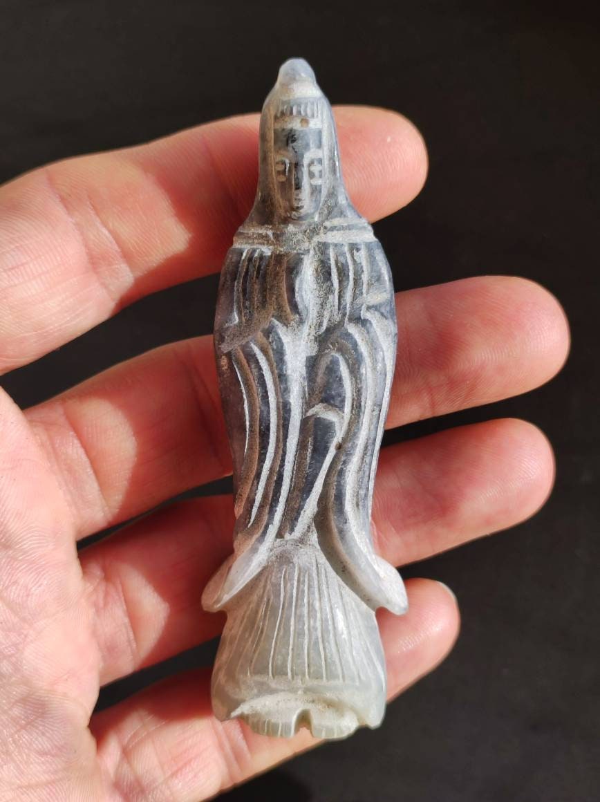 Buddha ~ Jade (burma) Monk Woman Meditation Figure ~ Magical Gemstone ...
