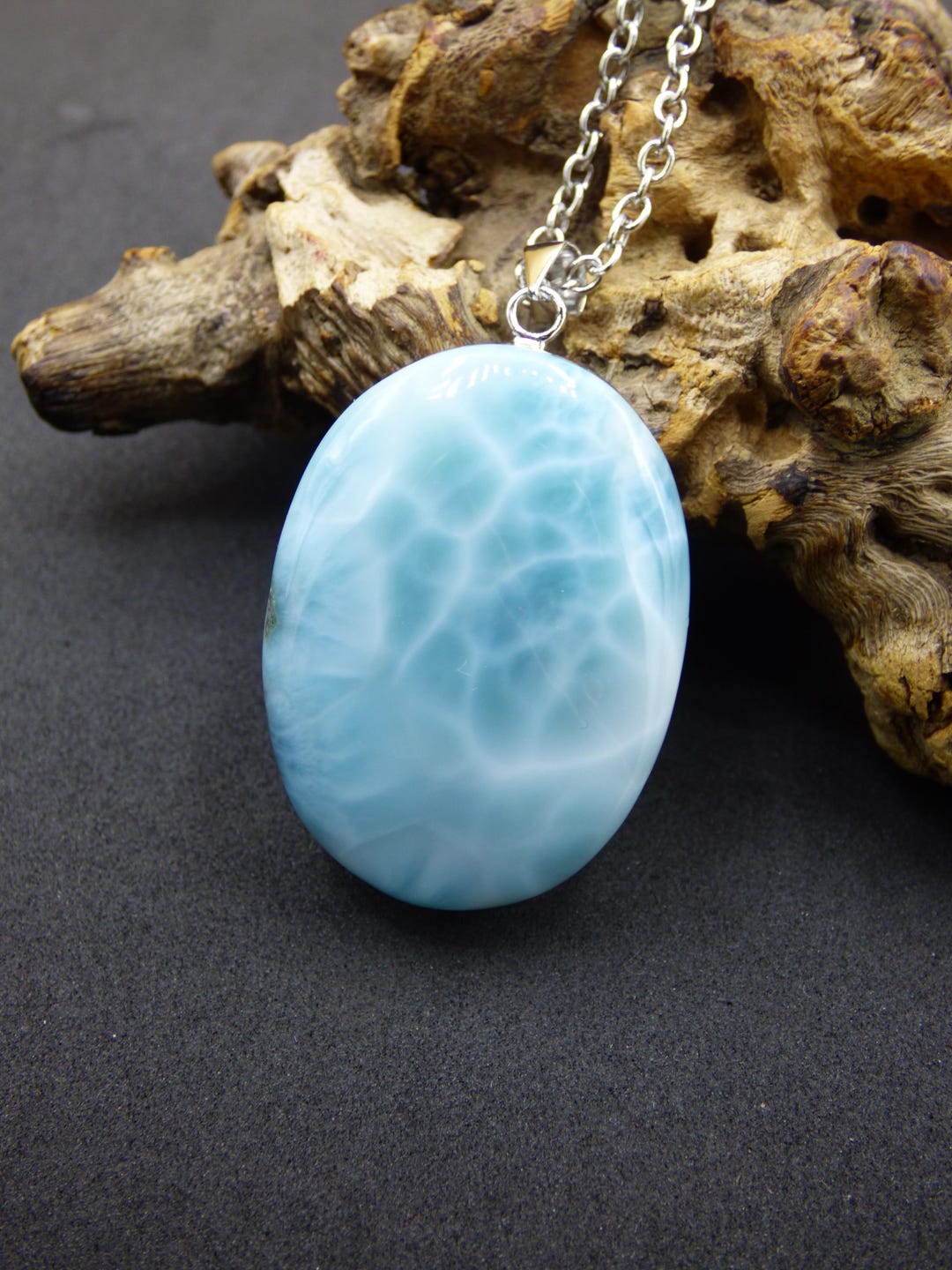 Larimar AAA "atlantis Stone" Gemstone Necklace 925 Sterling Silver ...