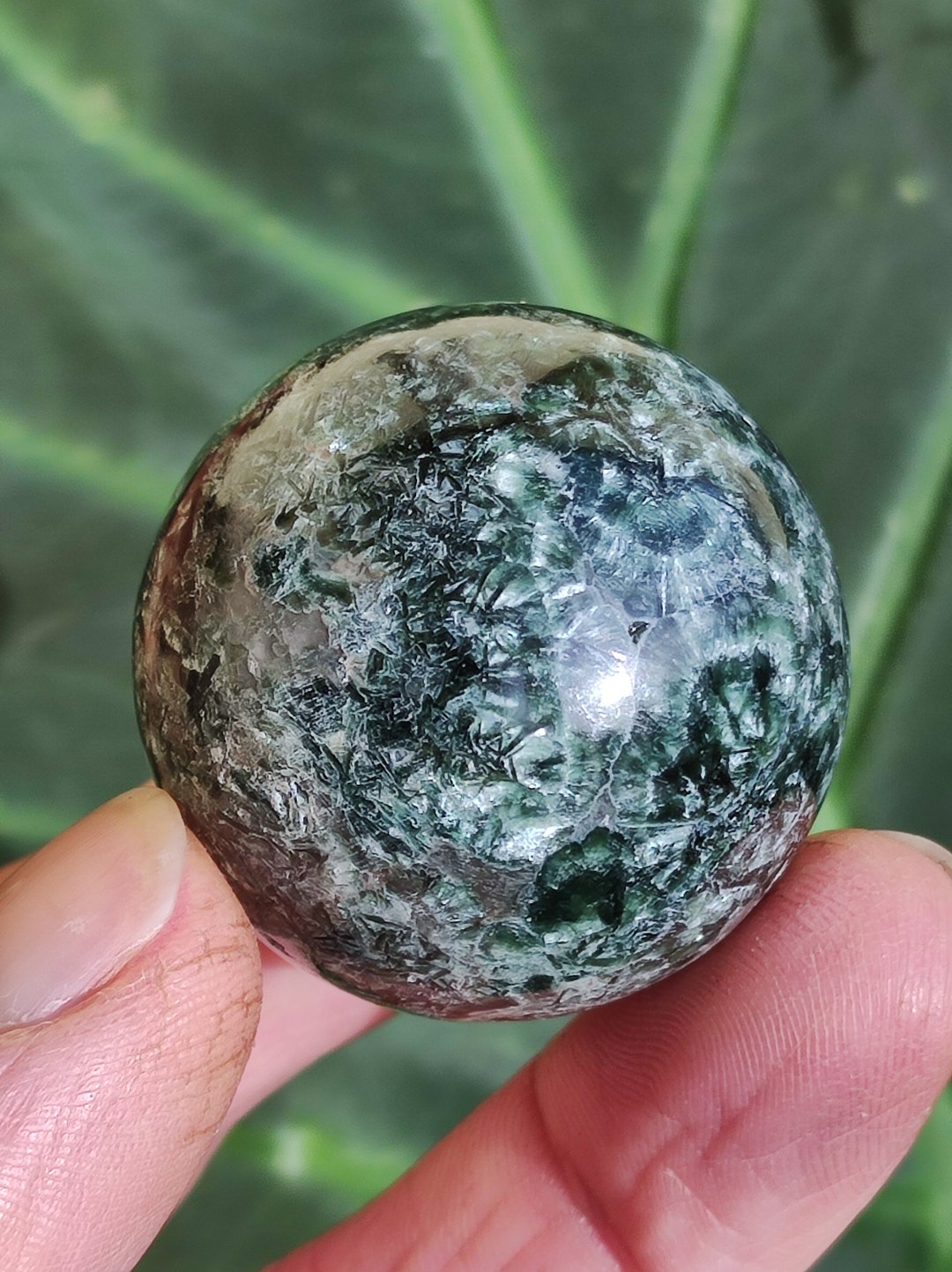 Seraphinit / Serafinit / Klinochlor Magische Edelstein Kugel Massage ...