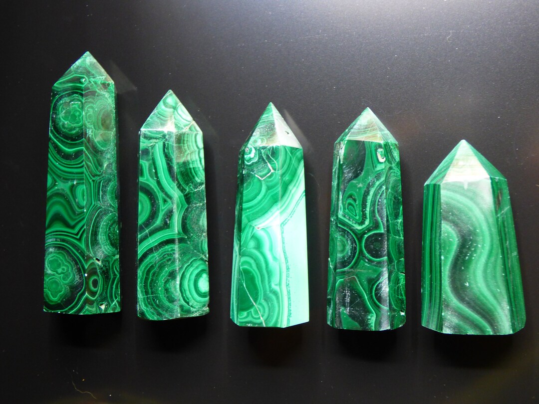 Malachite Crystal Point Point Tower Obelisk Magical Gemstone Decoration ...