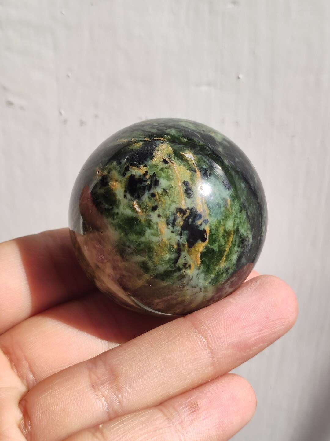 Nephrite Jade Magic Gemstone Ball Massage & Decoration Sphere Crystal ...
