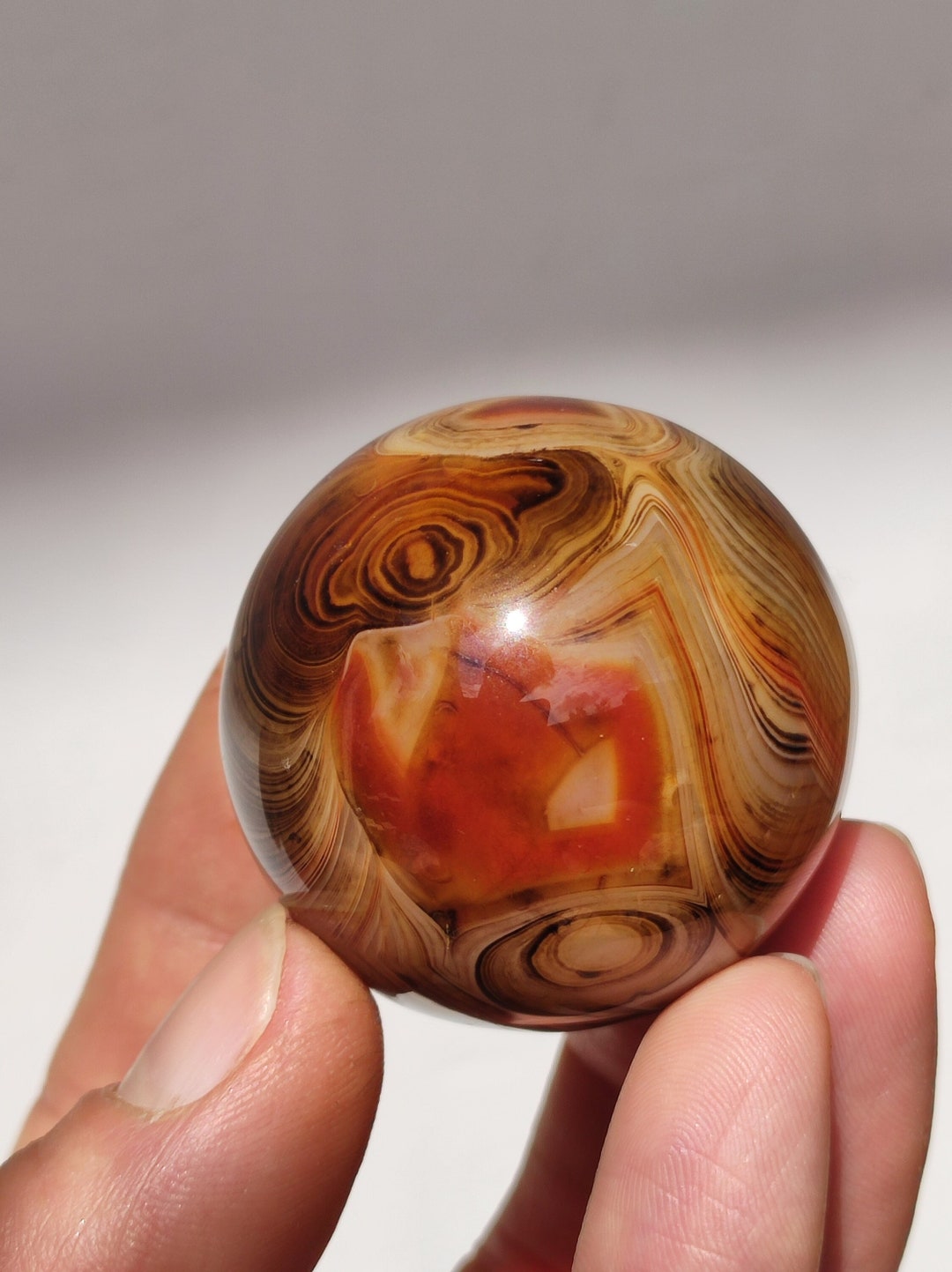 Sardonyx Gemstone Ball House Decoration Crystal Healing Stone HIPPIE ...