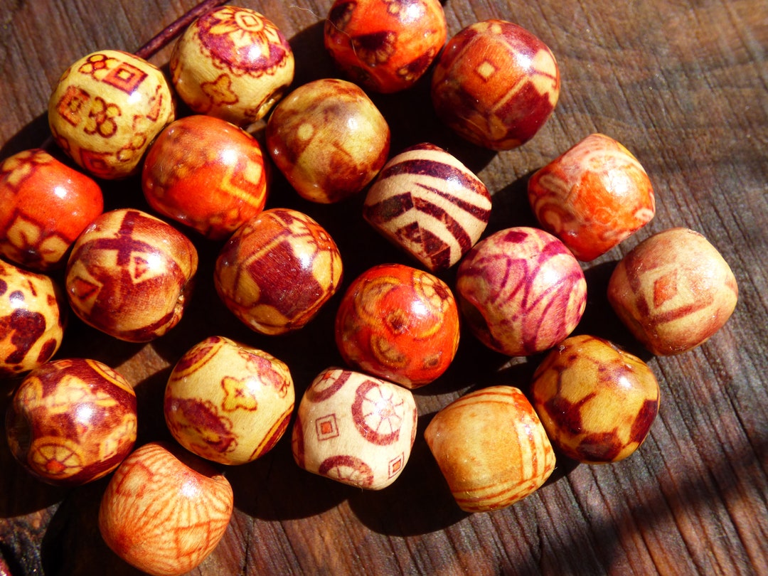 7x Dread Beads Wood Dread Jewelry Dreadlocks Breads Dreads HIPPIE GOA ...
