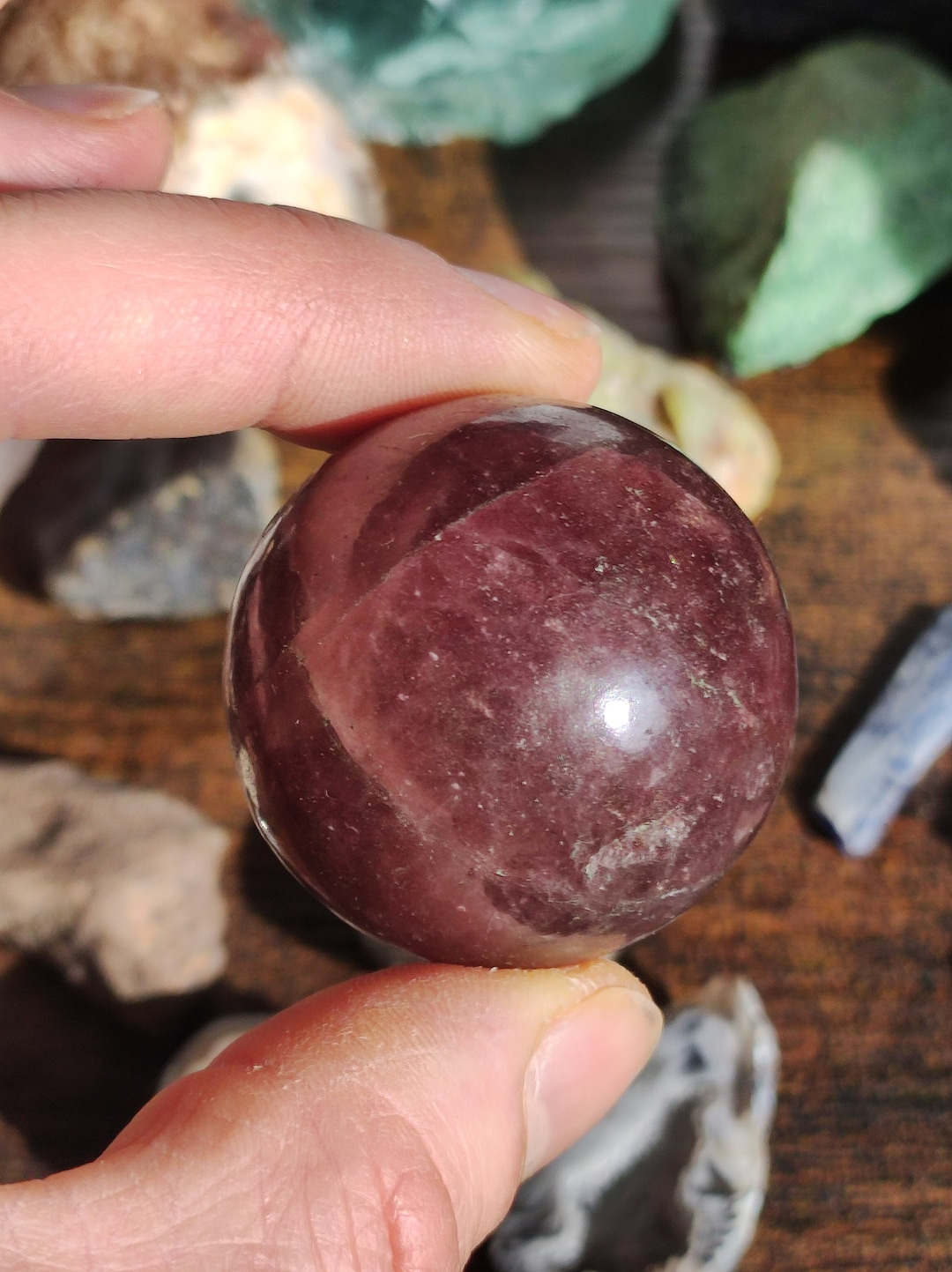 Tanzurine Red Cherry Tanzurine Quartz Magical Gemstone Ball Decoration ...