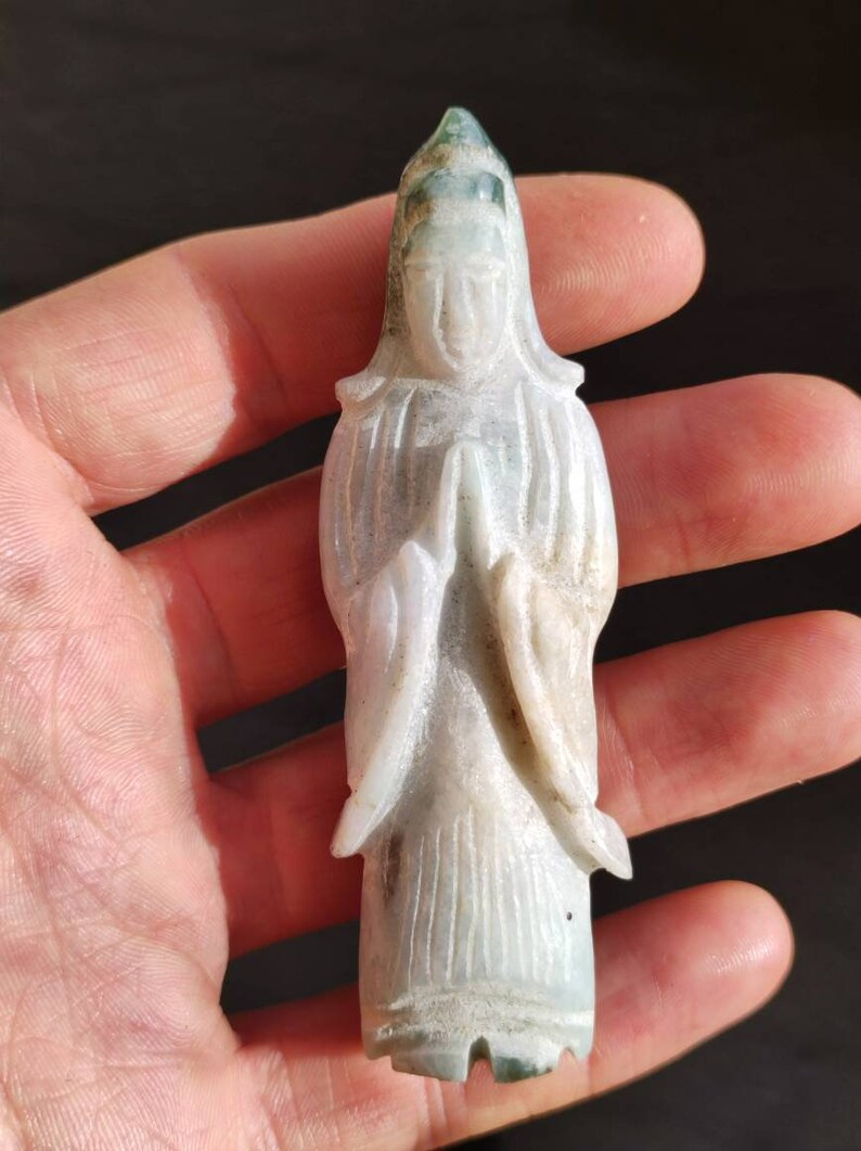 Buddha ~ Jade (burma) Monk Woman Meditation Figure ~ Magical Gemstone ...